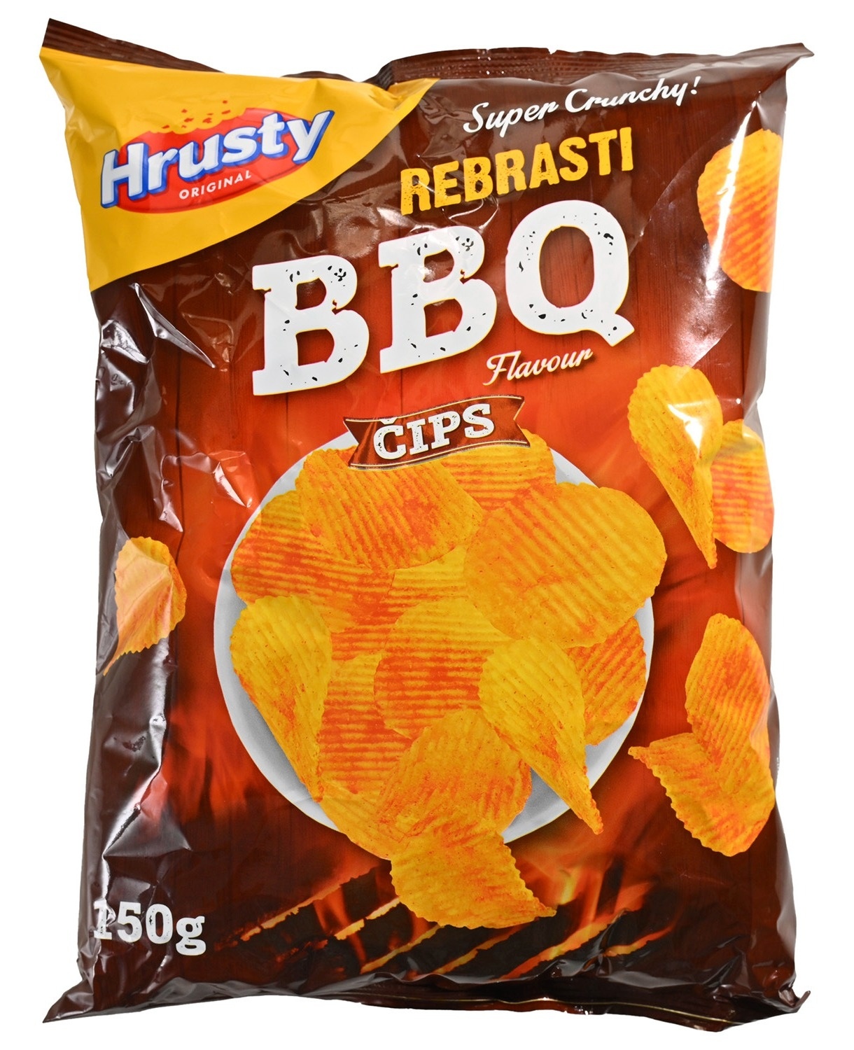HRUSTY čips rebrasti BBQ 150g - Cjenoteka