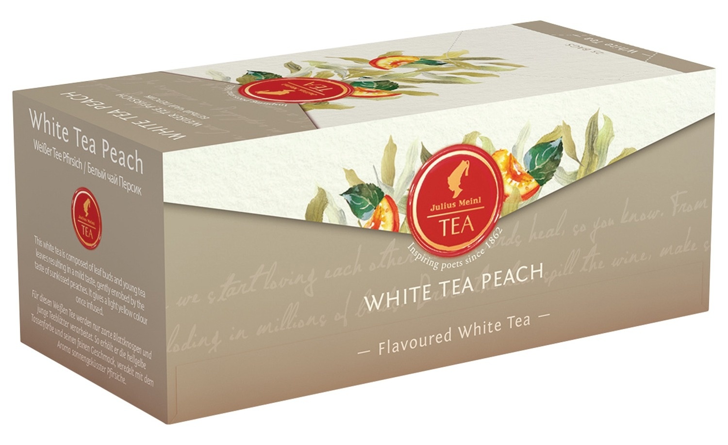 JULIUS MEINL White tea peach čaj 43,75g - Cjenoteka