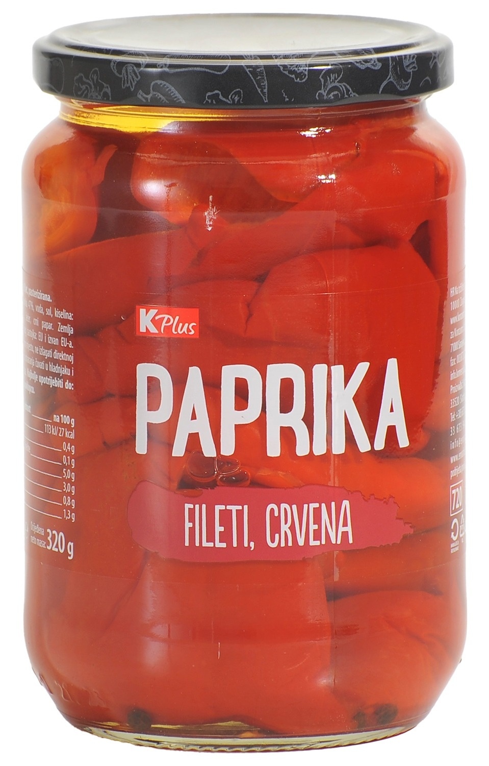 K PLUS paprika crvena fileti 320g - Cjenoteka
