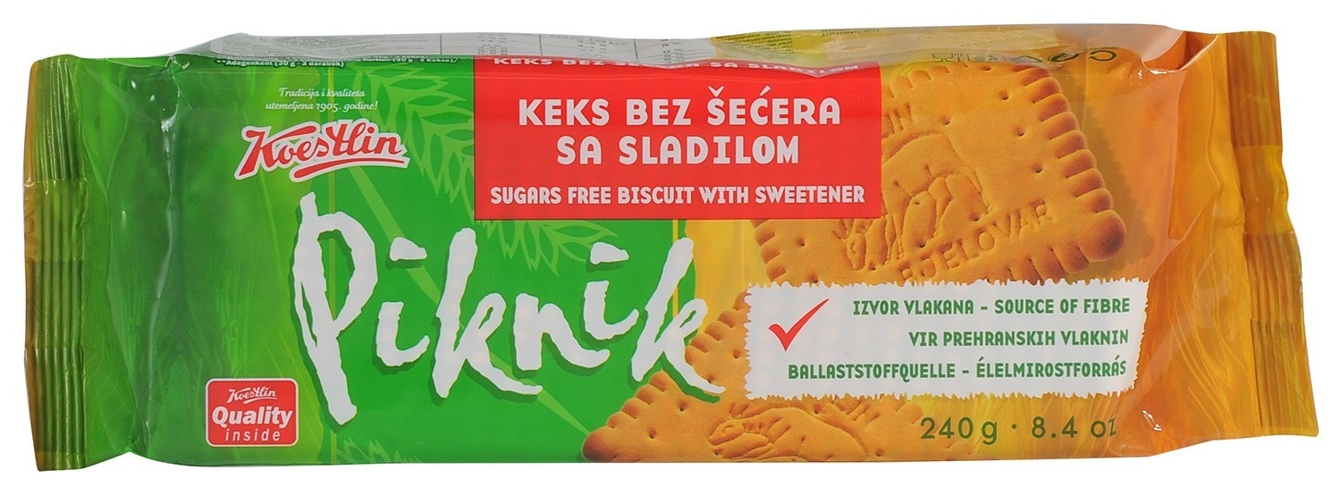 KOESTLIN Piknik keksi bez šećera 240g - Cjenoteka