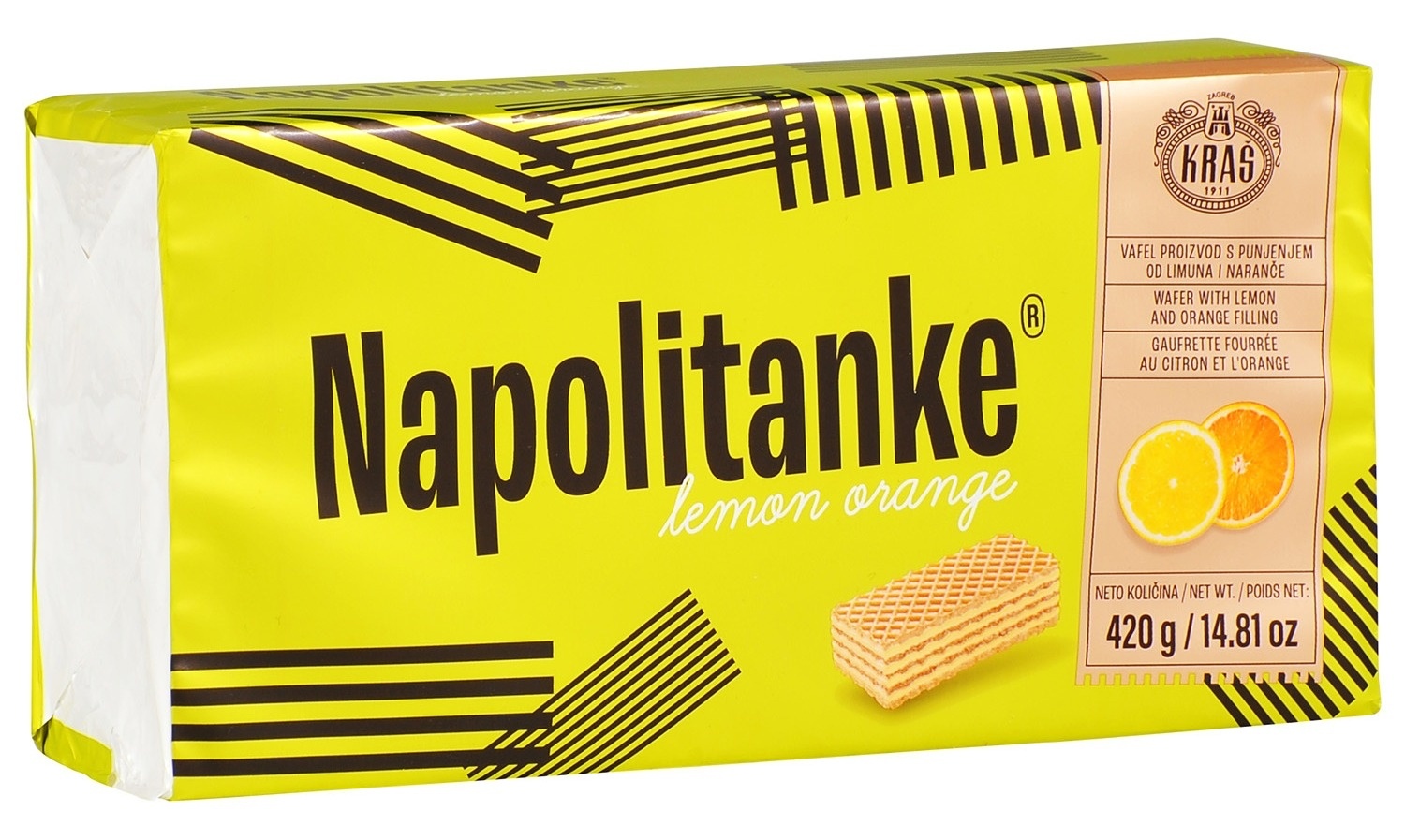 KRAŠ napolitanka lemon orange 420g - Cjenoteka