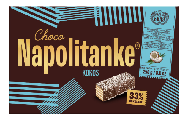 KRAŠ napolitanke choco kokos 250g - Cjenoteka