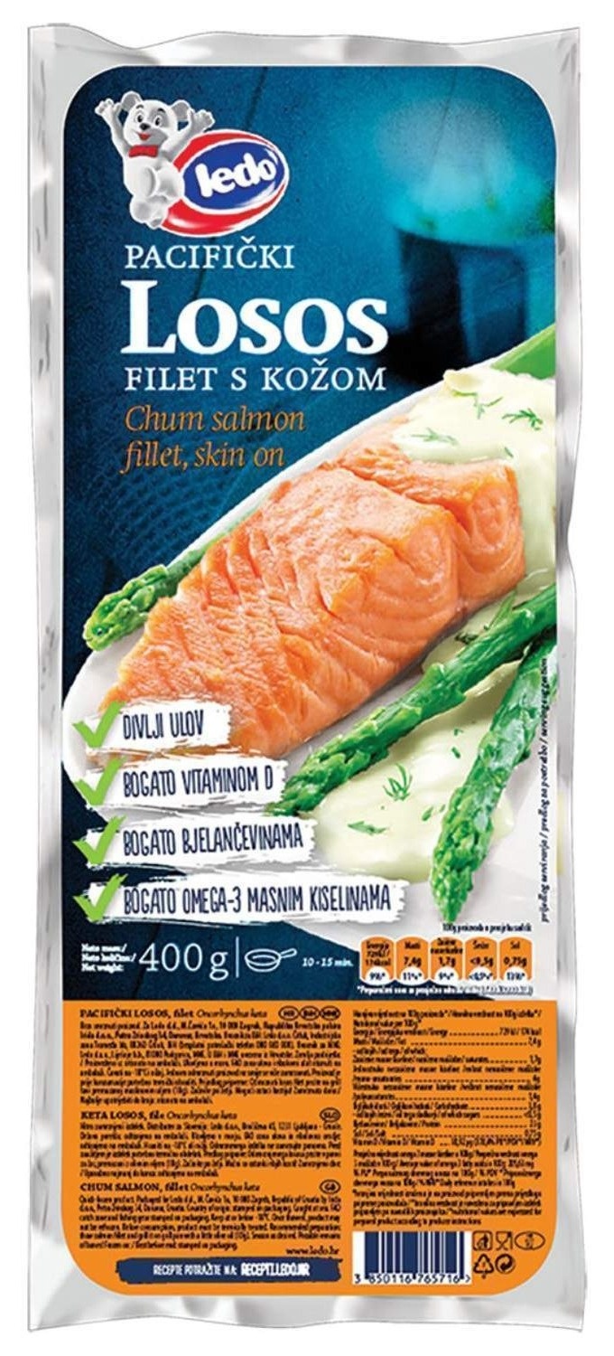 LEDO Pacifički losos filet s kožom 400g - Cjenoteka