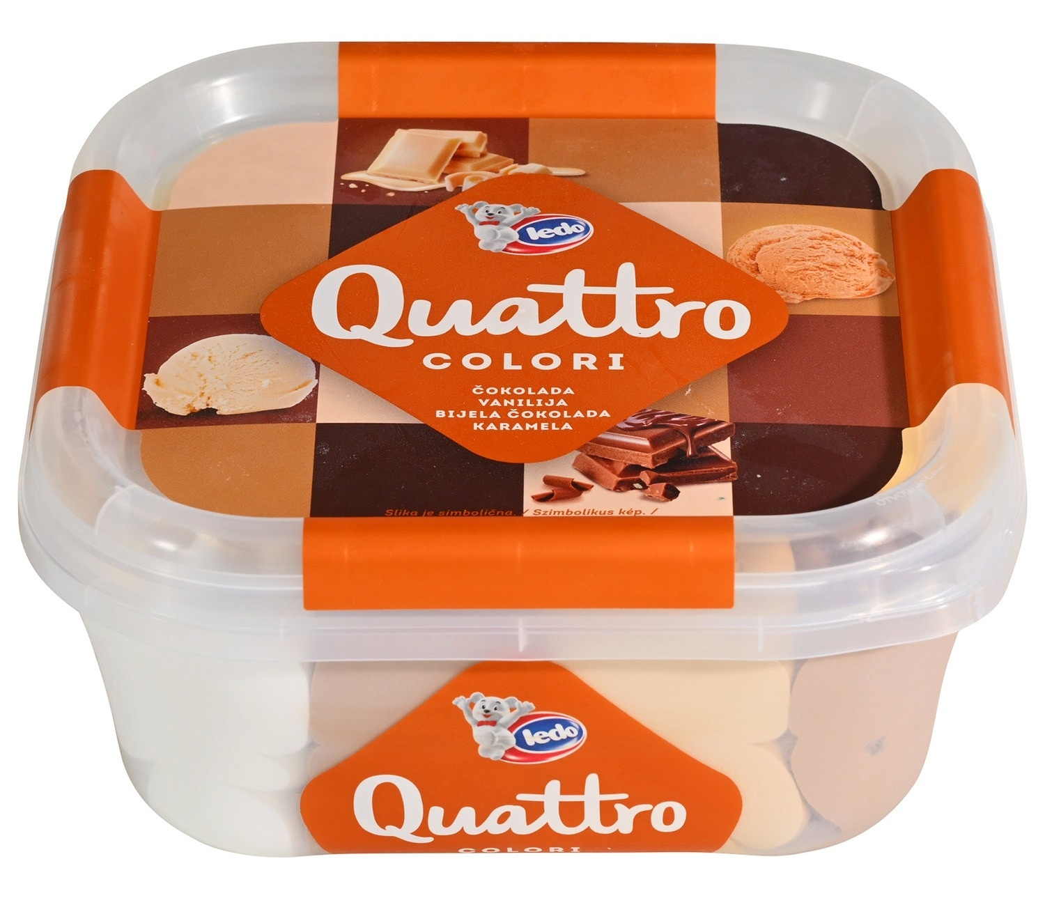 LEDO Quattro sladoled colori choco 1500ml - Cjenoteka