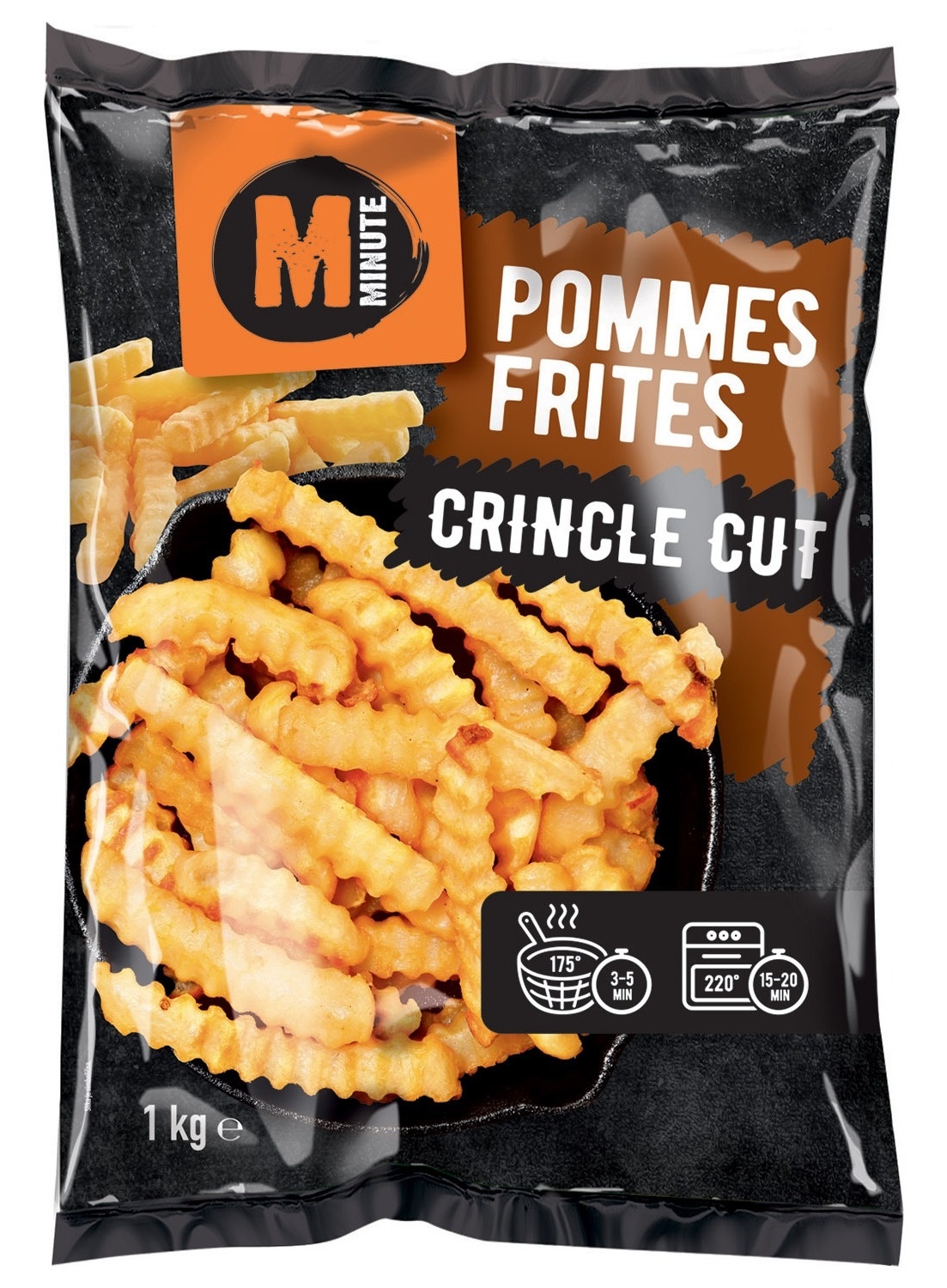 MINUTE Pommes frites crincle cut pomfrit 1kg - Cjenoteka