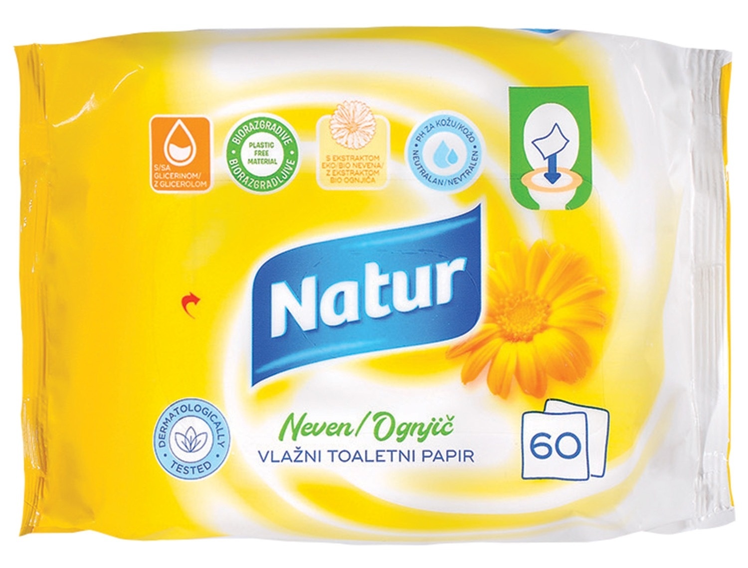 NATUR vlažni toaletni papir 60kom - Cjenoteka