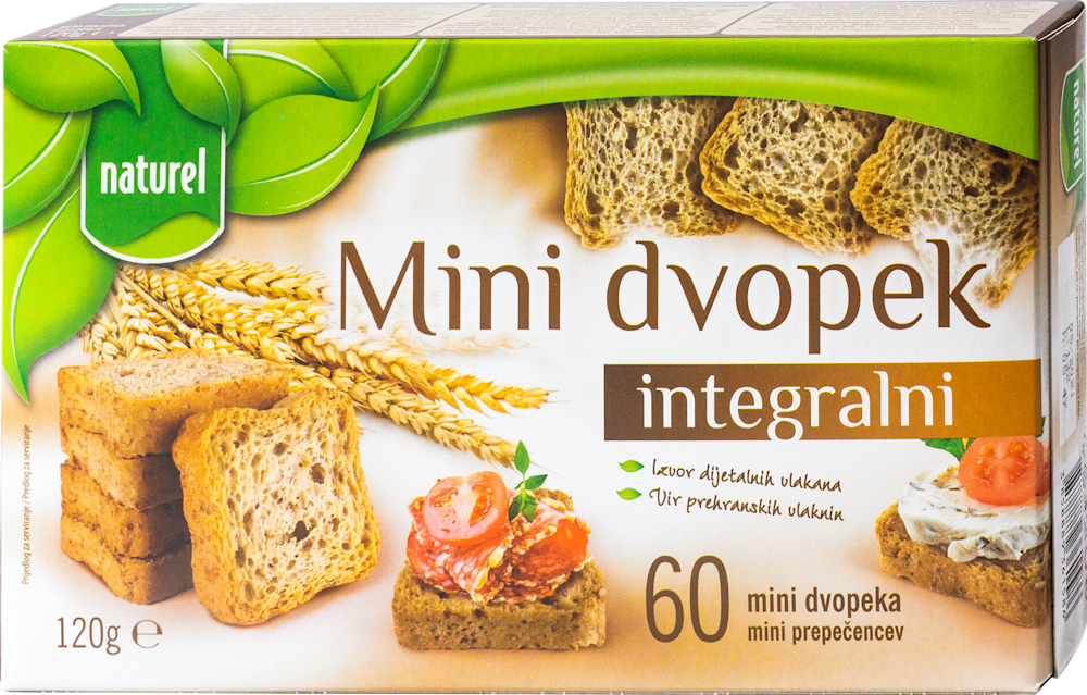 NATUREL mini integralni dvopek 120g - Cjenoteka