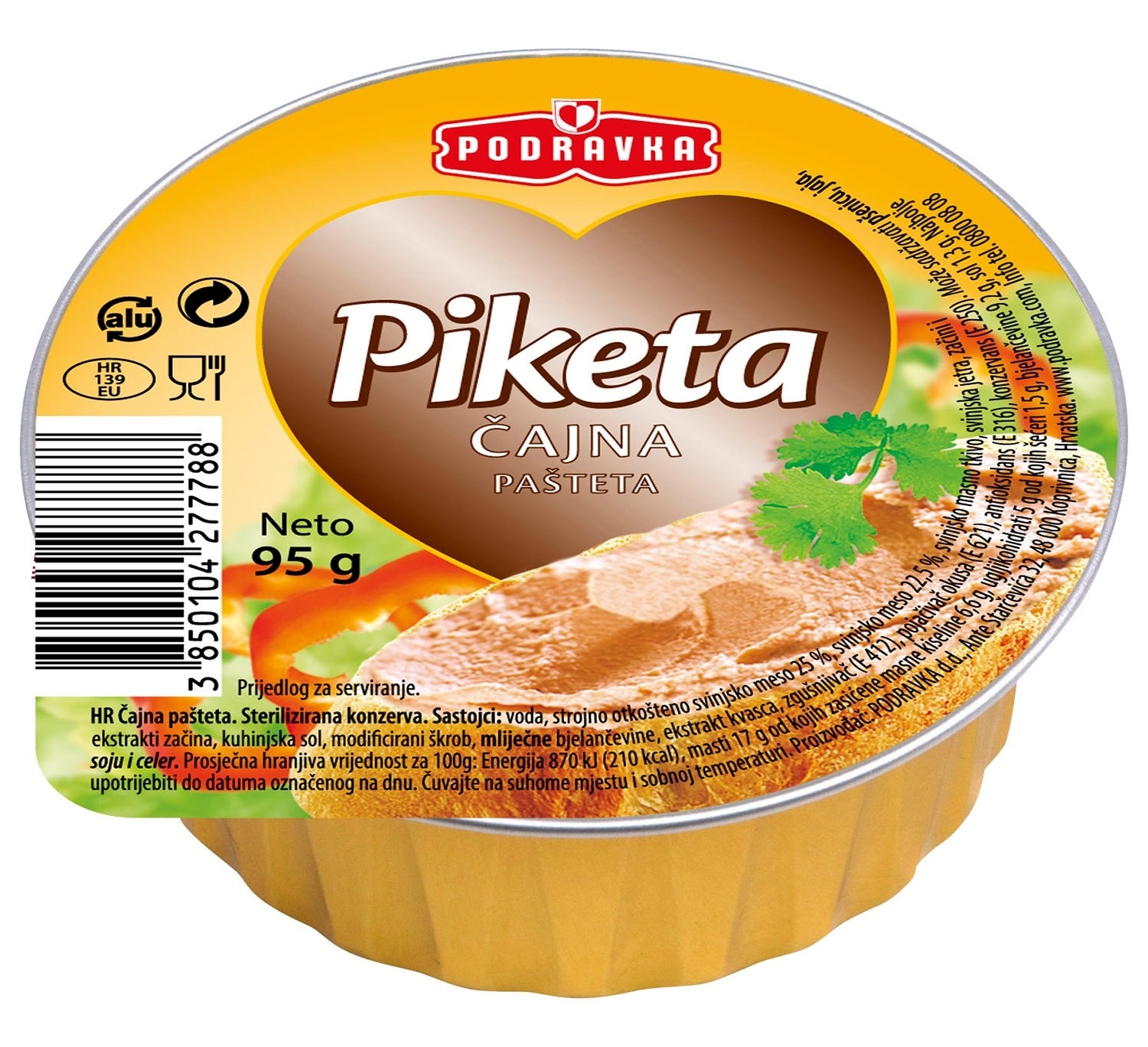 PIKETA Čajna pašteta 95g - Cjenoteka