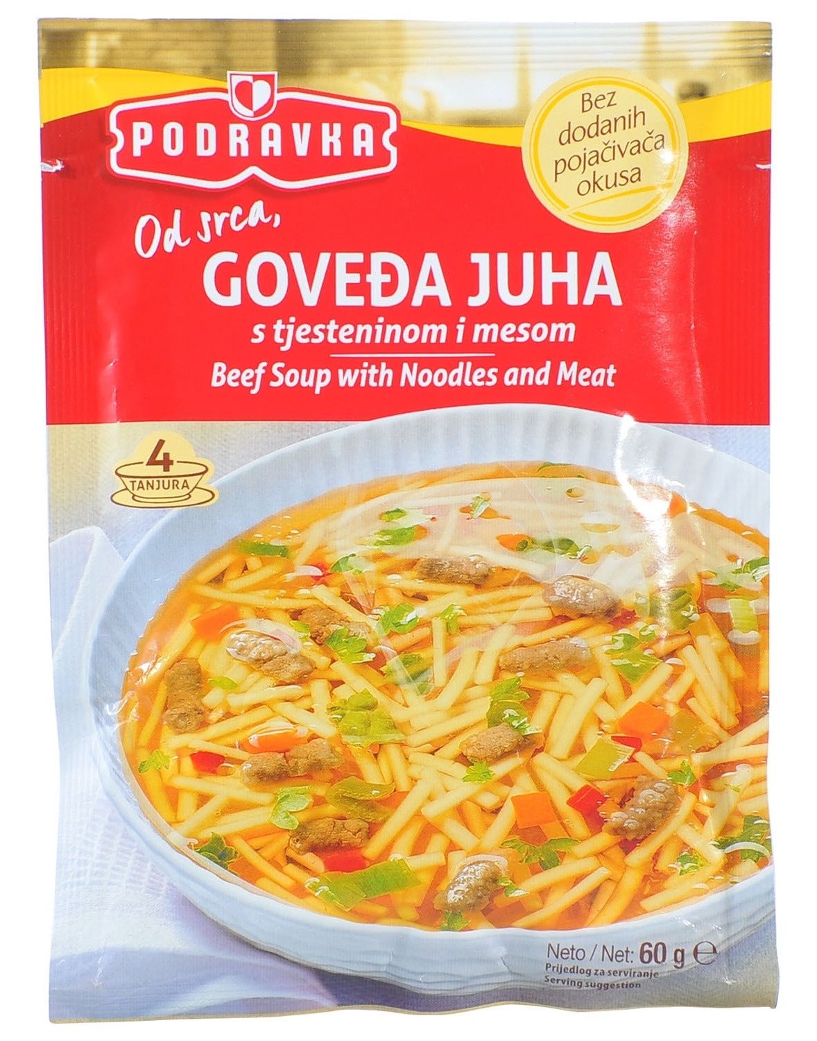 Podravka Goveﾄ疎 Juha S Tjesteninom I Mesom 60g Cjenoteka