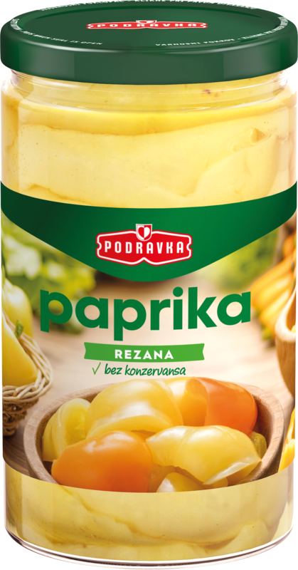 PODRAVKA paprika rezana 680g - Cjenoteka