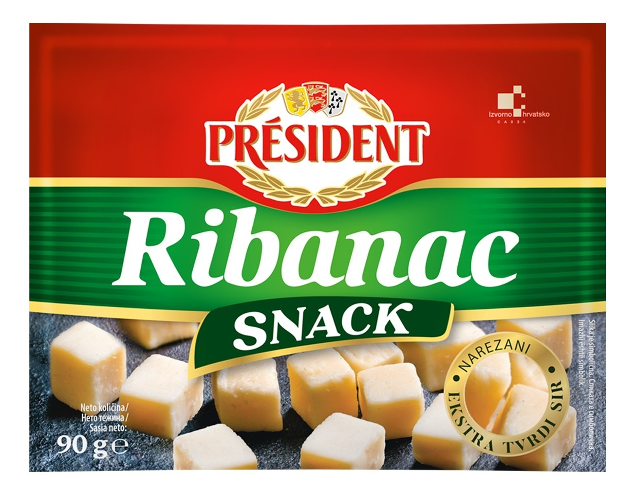 PRESIDENT Ribanac tvrdi sir 90g - Cjenoteka