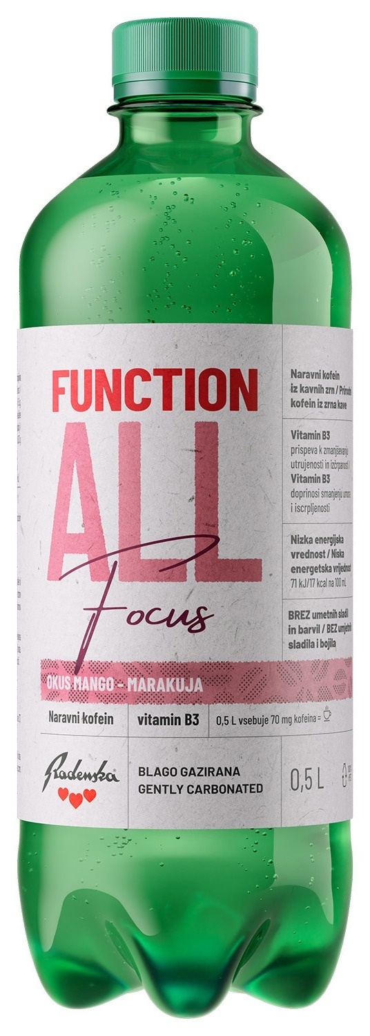 RADENSKA Function All Focus gazirana voda 0,5l - Cjenoteka