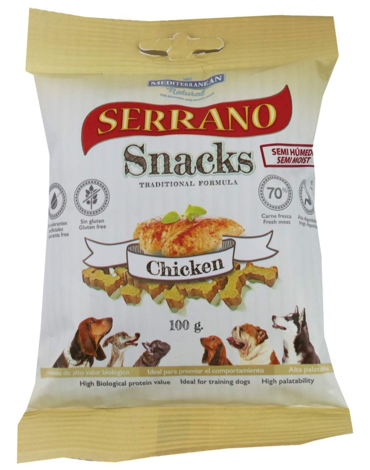 SERRANO Snacks poslastica za pse piletina bez glutena 100g - Cjenoteka