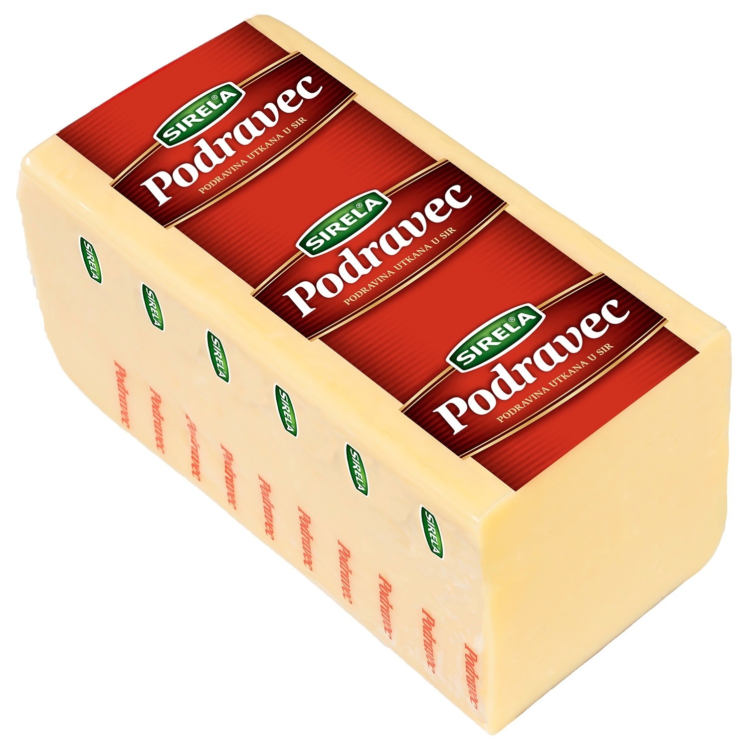 SIRELA Podravec polutvrdi sir narezani 2kg - Cjenoteka