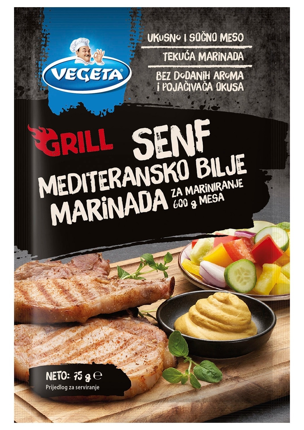 VEGETA Grill senf, mediteransko bilje marinada 75g - Cjenoteka
