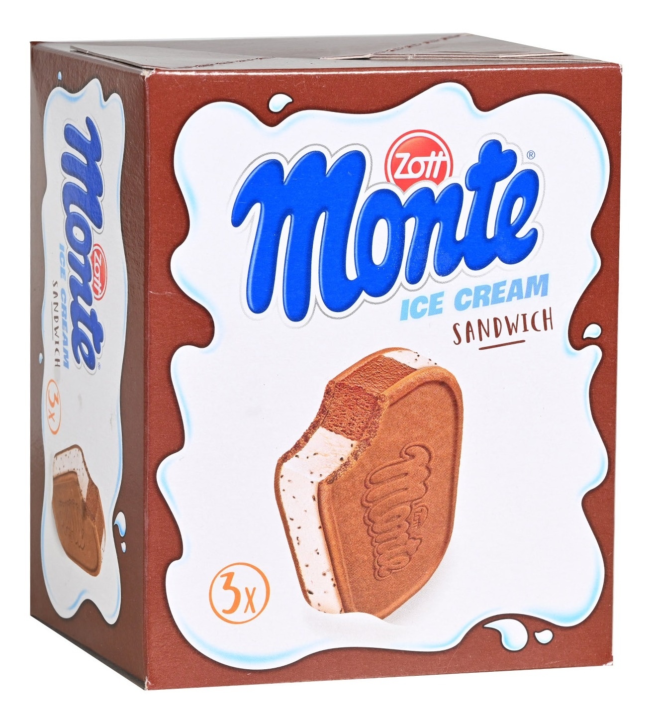 ZOTT Monte sandwich sladoled multipack 3x120ml - Cjenoteka